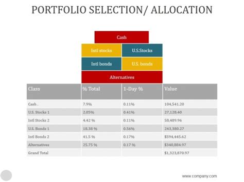 Portfolio Selection Allocation Ppt PowerPoint Presentation Ideas PowerPoint Templates