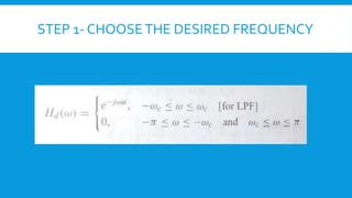 Windowing Techniques Of Fir Filter Design PPTX