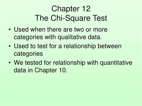 PPT Chapter The Chi Square Test PowerPoint Presentation Free Download ID