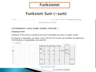 Microsoft Office Excel Funksionet Sum Sumif Sumifs Operacionet Matematikore Mbledhja