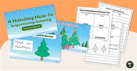 how to decorate a christmas tree year 1 procedural writing activity