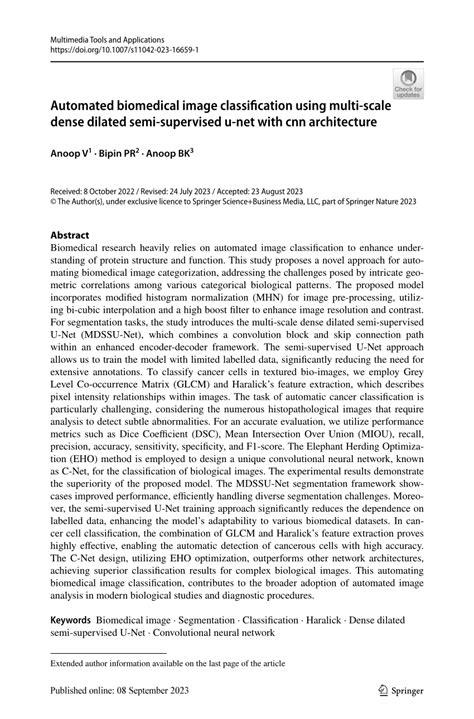 pdf automated biomedical image classification using multi‐scale dense