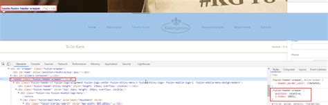 Css Z Index Not Applying In Wordpress With Sticky Header Stack Overflow