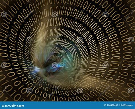 Binary Tunnel Stock Illustration Illustration Of Painting