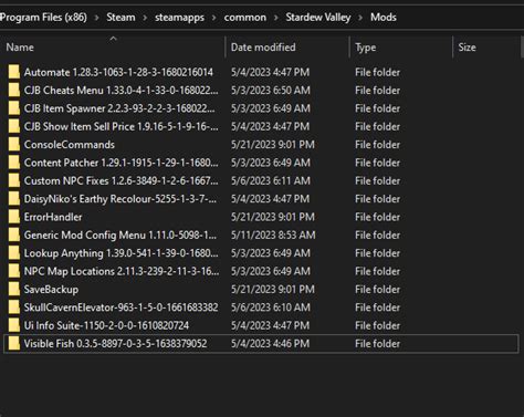 All My Mods Appear As Empty Folders In The Error Log Stardew Valley Forums