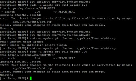 Problem With Misp Update · Issue 6215 · Mispmisp · Github