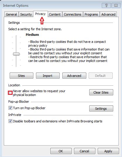 Enable Geo Location In Browser