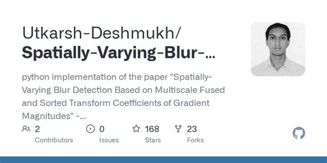 Github Utkarsh Deshmukhspatially Varying Blur Detection Python