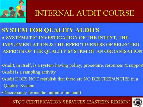 Internal Quality Audit Course Quality System Audit Principles
