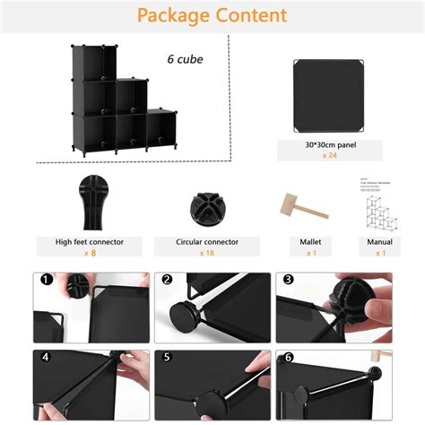 Awtatos Cube Storage Organizer Storage Cubes Shelves Bookshelf 6 Cube Closet Organizers And