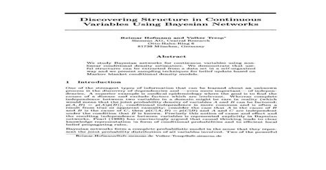 Download Pdf Discovering Structure In Continuous Variables Using Discovering Structure