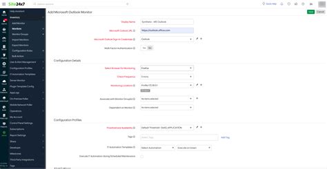 Saas Synthetics Browser Monitoring