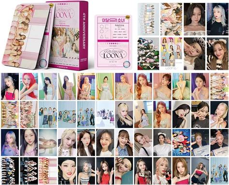 Kpop Girl Group Loona Photocards 55pcs Loona Mini Lomo Cards Loona 4th