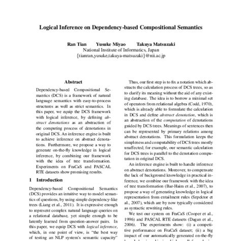 Logical Inference On Dependency Based Compositional Semantics Acl