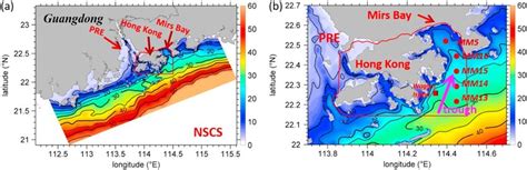 A The Model Domain And Bathymetry M Color Contours With Black Download Scientific Diagram
