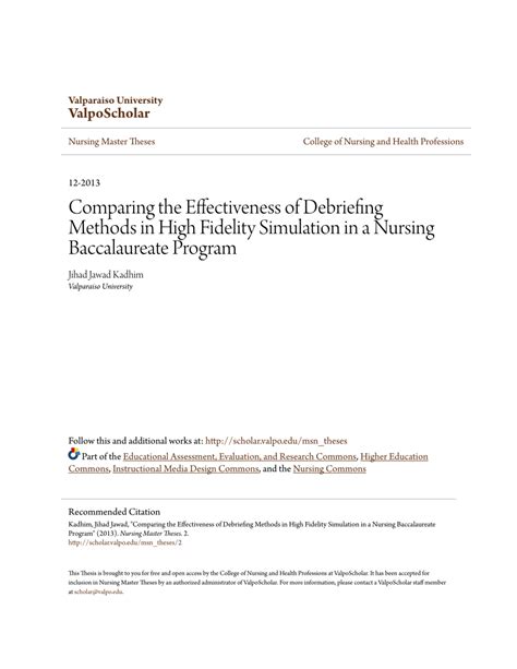 Pdf Comparing The Effectiveness Of Debriefing Methods In High