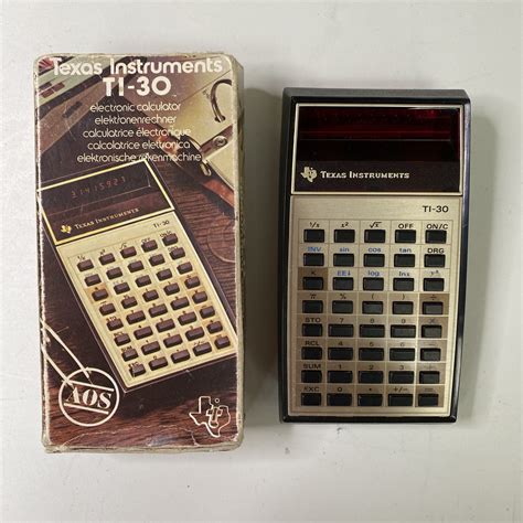 Texas Instruments Ti 30 Calculator Original Version From 1976 With Box Erix Collectables