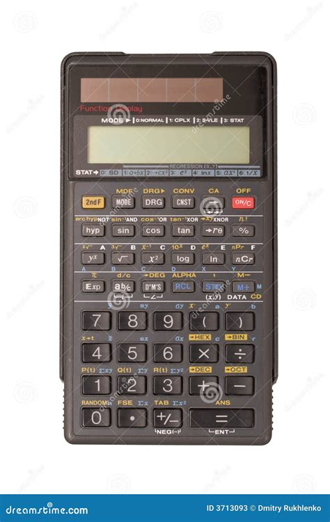 Engineering Calculator Isolated Stock Image Image Of Scientific