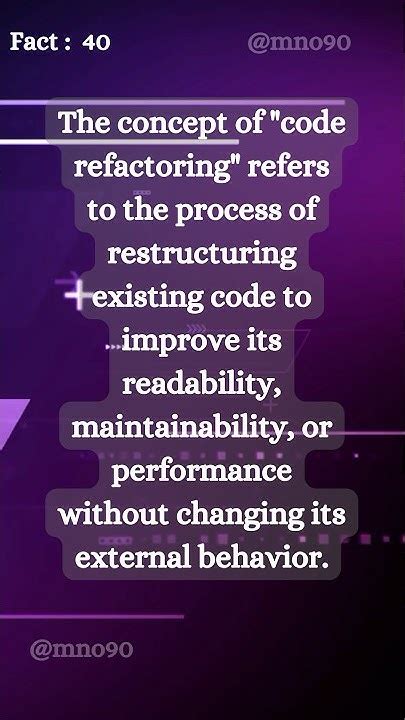 Code Refactoring Coding Facts Coding Programming Coderefactoring Youtube