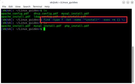 Find And Delete Files That Contains A Specific Text In Their Names In Linux