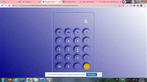 simple calculator with html css and javascript js 🖥️🖲️ shortvideo html5 css javascript js