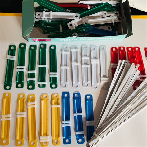Paper Fastener Plastic Assorted Color 50sets 7cm Lazada Ph