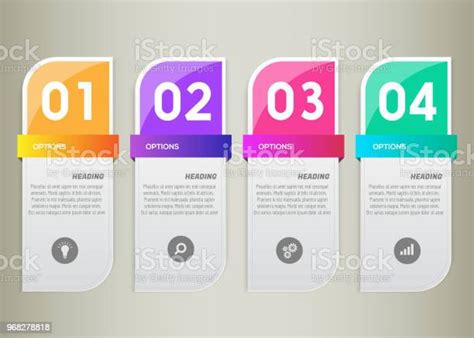 Infographic 디자인 비즈니스 및 웹 디자인 연례 보고서 다이어그램 워크플로 레이아웃에 대 한 아이콘을 마케팅 4 옵션