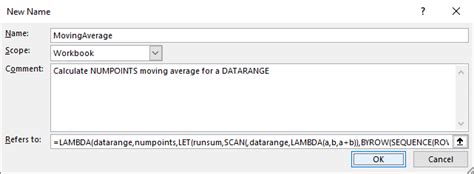 Excel Lambda Moving Average Peltier Tech