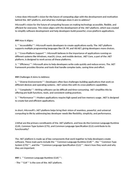 Dot Net Questions Solve 2024 Pdf World Wide Web Internet And Web