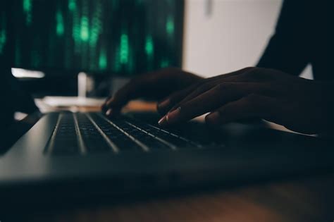 Premium Photo Hacker Code In Laptop Cyber Security Privacy Or Hack