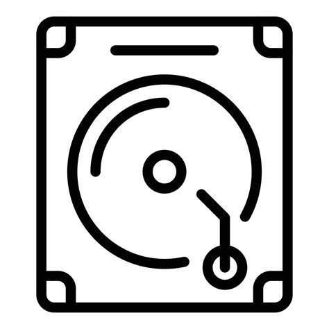 Hdd Memory Icon Outline Vector Gb Storage 15040359 Vector Art At Vecteezy