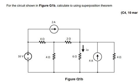 Solved For The Circuit Shown In Figure Q1b Calculate Io
