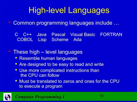 Computer Programming Lecture 1 Ppt