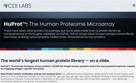 Cdi Huprot Proteome Array Houston Omics Collaborative