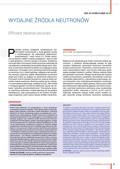 Pdf Efficient Neutron Sources