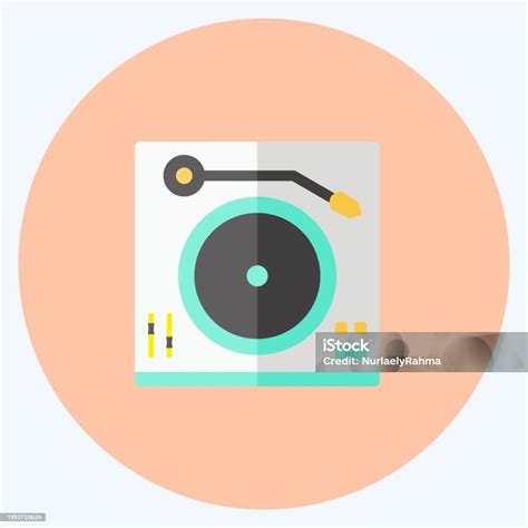 아이콘 턴테이블 홈 기호에 적합합니다 플랫 스타일 편집 가능한 간단한 디자인 디자인 템플릿 벡터 간단한 기호 그림 Brand