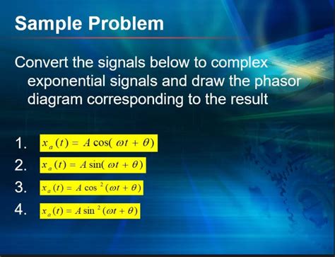 Solved Sample Problem Convert The Signals Below To Complex Chegg