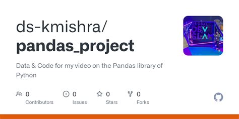 Github Ds Kmishrapandasproject Data And Code For My Video On The Pandas Library Of Python