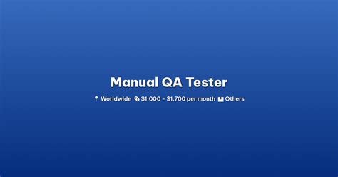 Manual Qa Tester At Gofasti