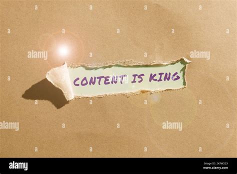 Écriture Affichage De Texte Le Contenu Est Roi Le Contenu Des Idées