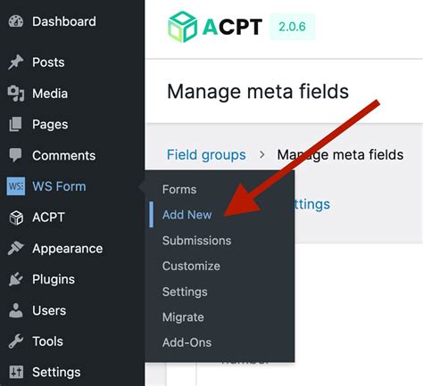 Build A Wordpress Form With The Acpt Plugin Ws Form