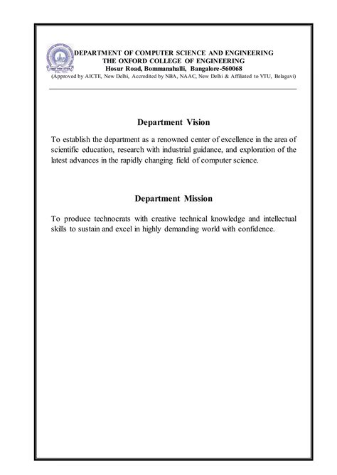 Vtu Final Year Project Report Front Pages Docx