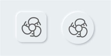 Fan Line Icon In Neomorphic Design Style Cooler Signs Vector