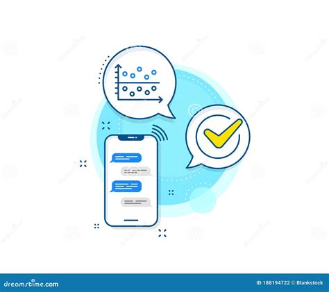 Dot Plot Graph Line Icon Presentation Chart Sign Vector Stock Vector Illustration Of