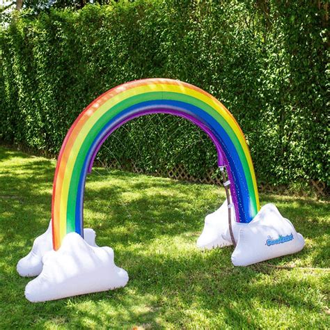 Open Box Pool Candy Ginormous Rainbow Inflatable Lawn Sprinkler Pool
