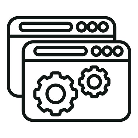 Web Secure Api Icon Outline Vector Interface Hosting Vector Art At Vecteezy