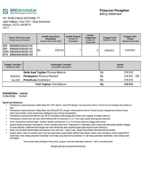 38 Bukti Bayar Bpjs Kesehatan Pdf