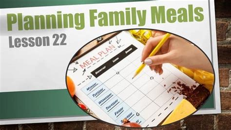 Planning Meals With The Multimix Principle Pptx