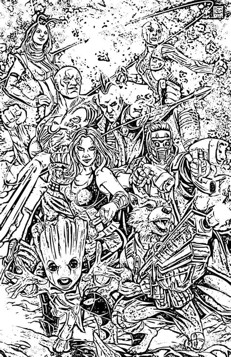 Guardian Galaxy Zombies Coloring Pages 2025