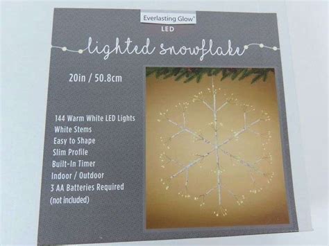 Everlasting Glow Led 20 Snowflake In Box Gc5 Auctions